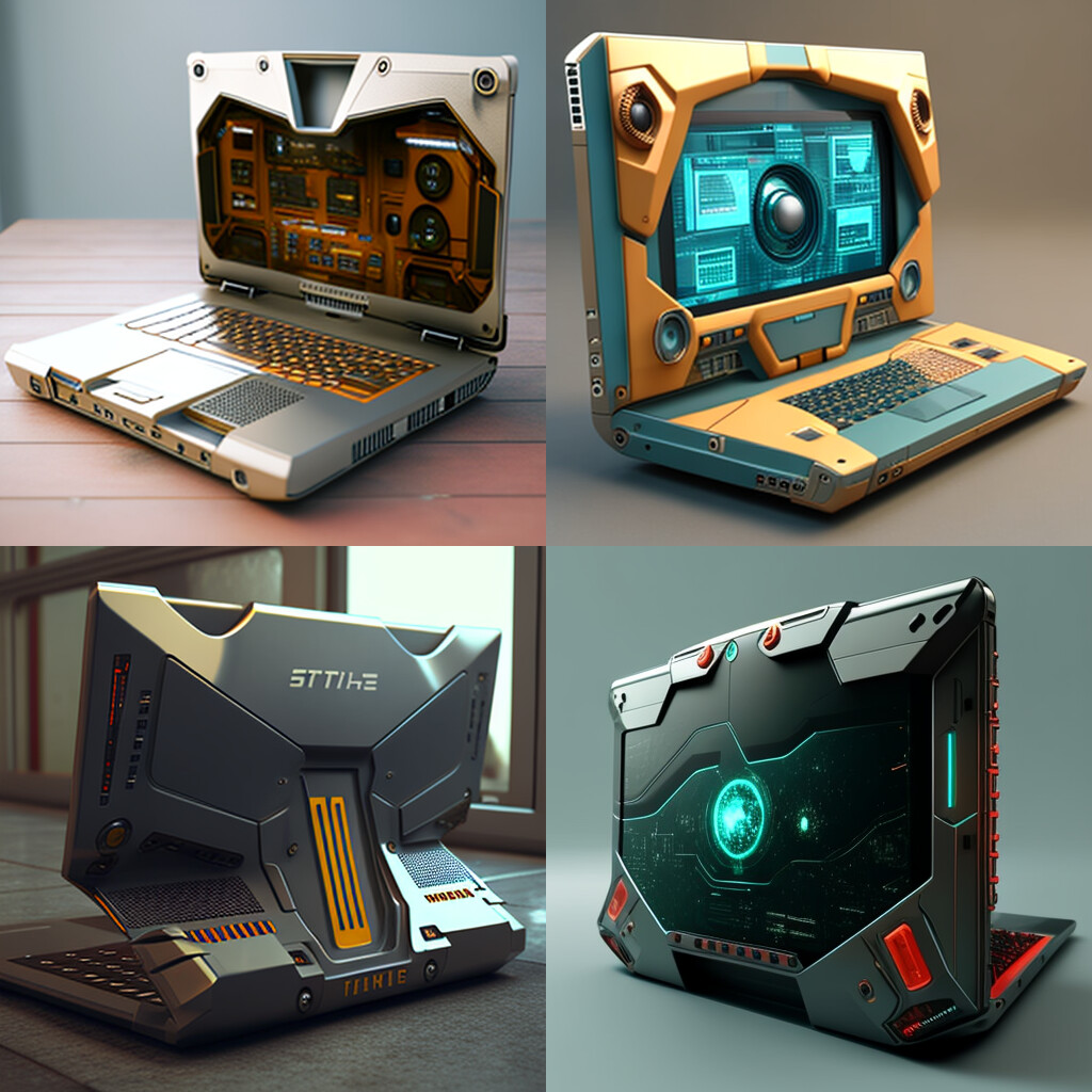 ArtStation - SF ultra futuristic laptop