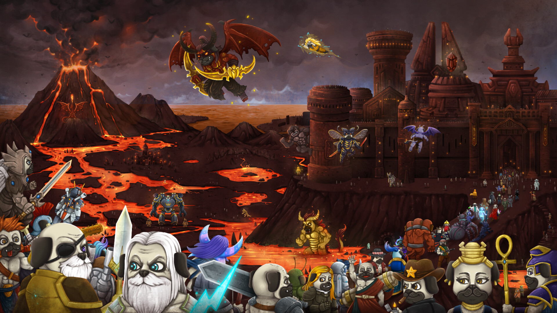 ArtStation - Battle Pugs Lava Biome Adventure