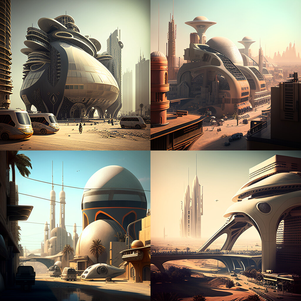 ArtStation - SF futuristic insanely modern city Baghdad