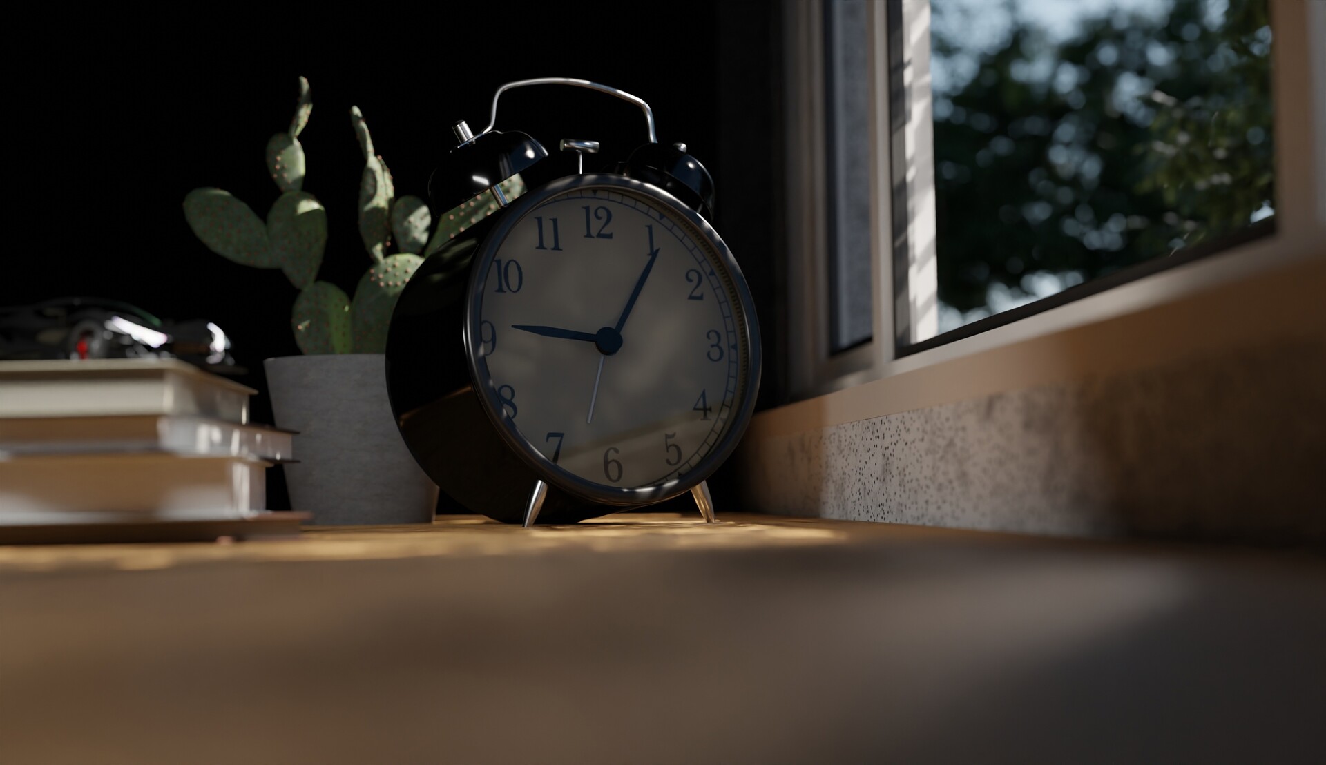 ArtStation - Alarm clock on the windowsill