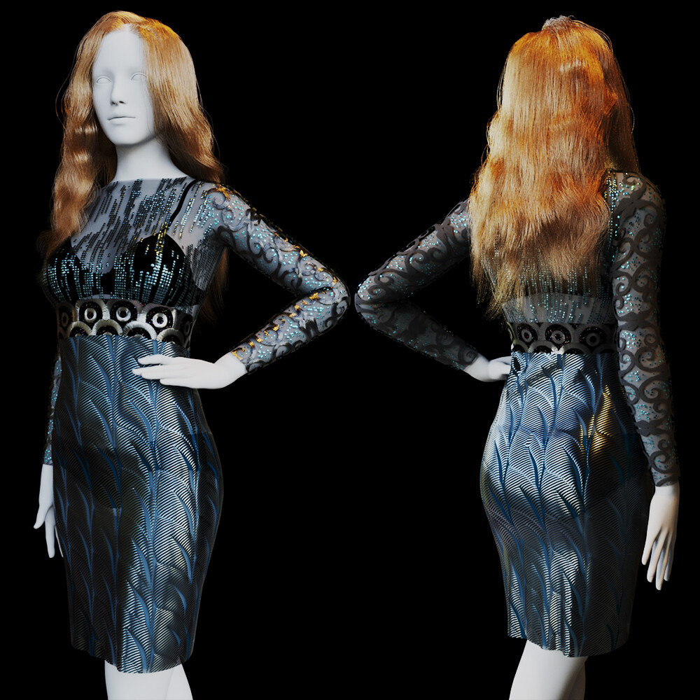 ArtStation - Lace and bling fabric PBR material bundle vol2