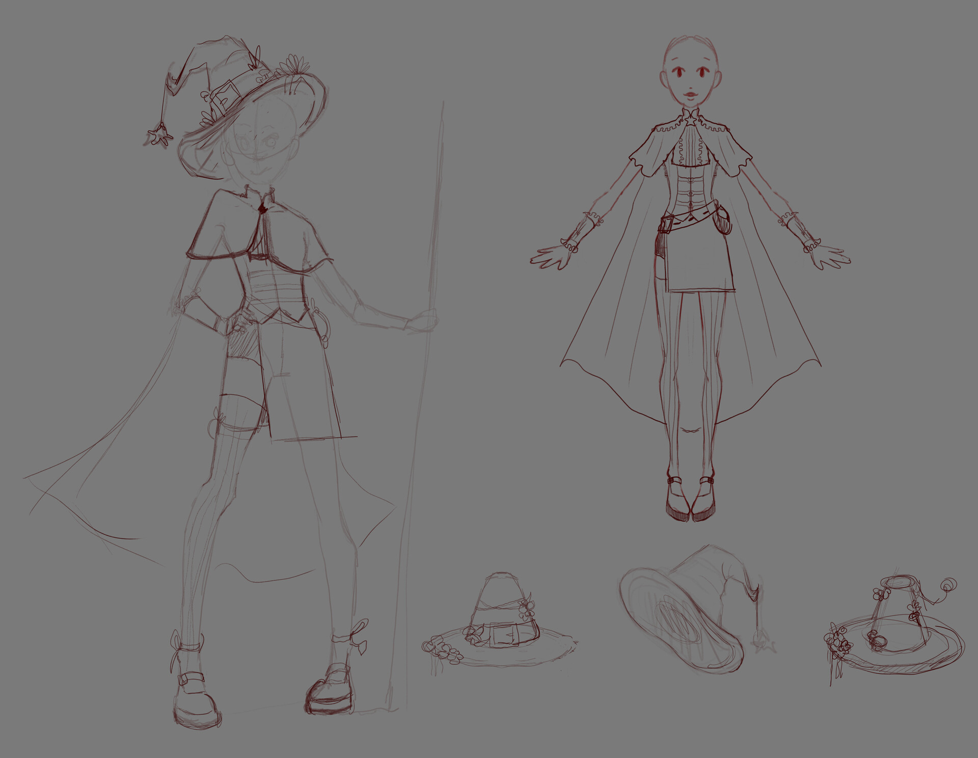 ArtStation - Little witch sketches