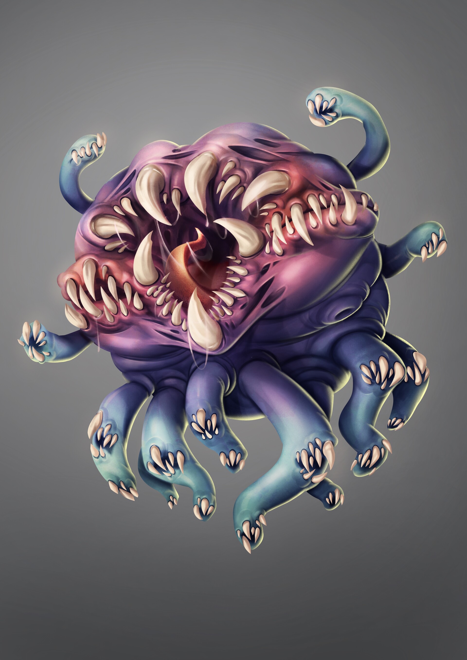 ArtStation - Flying Mouth Monster | Character Desing