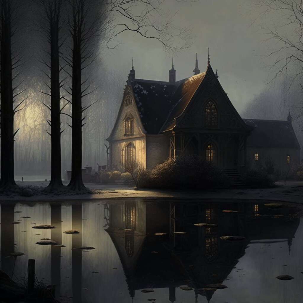 ArtStation - The Lonely Abandoned Gothic House in the Woods by the ...