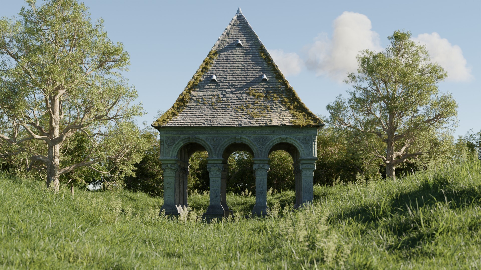 ArtStation - Fontaine Saint Thibaut de l'Abbaye des Vaux de Cernay