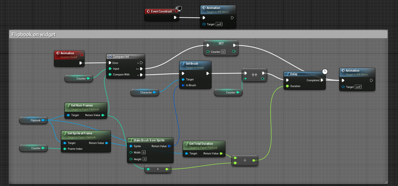 ArtStation - Programming, flipbook on widget