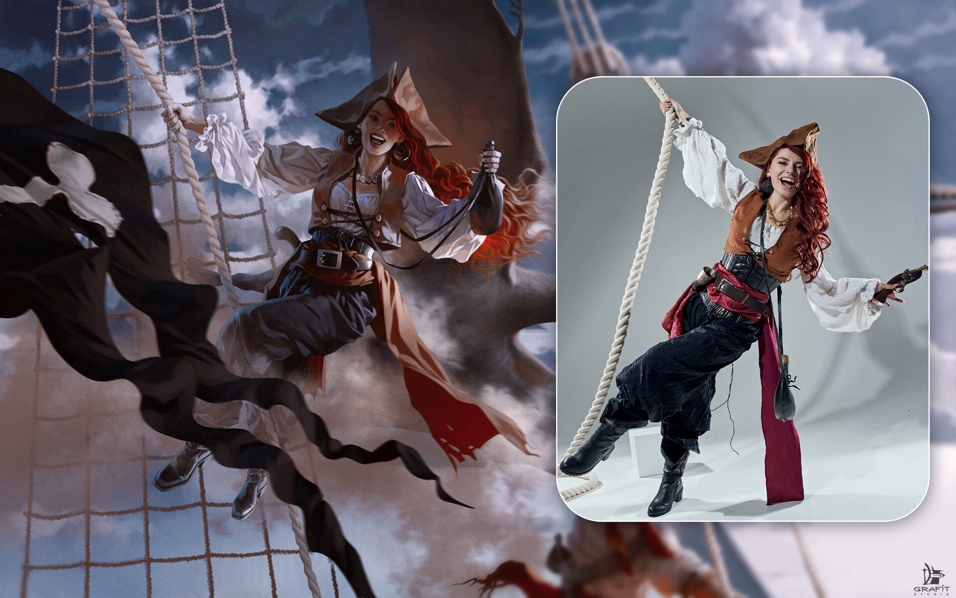 Grafit Studio - Pirate Queen Painting