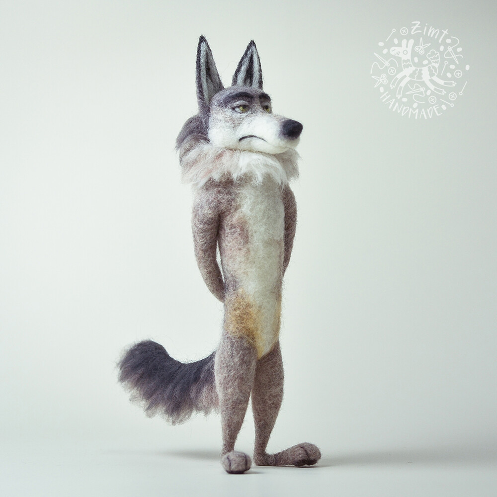 Zimt - Needle felted Zootopia wolf