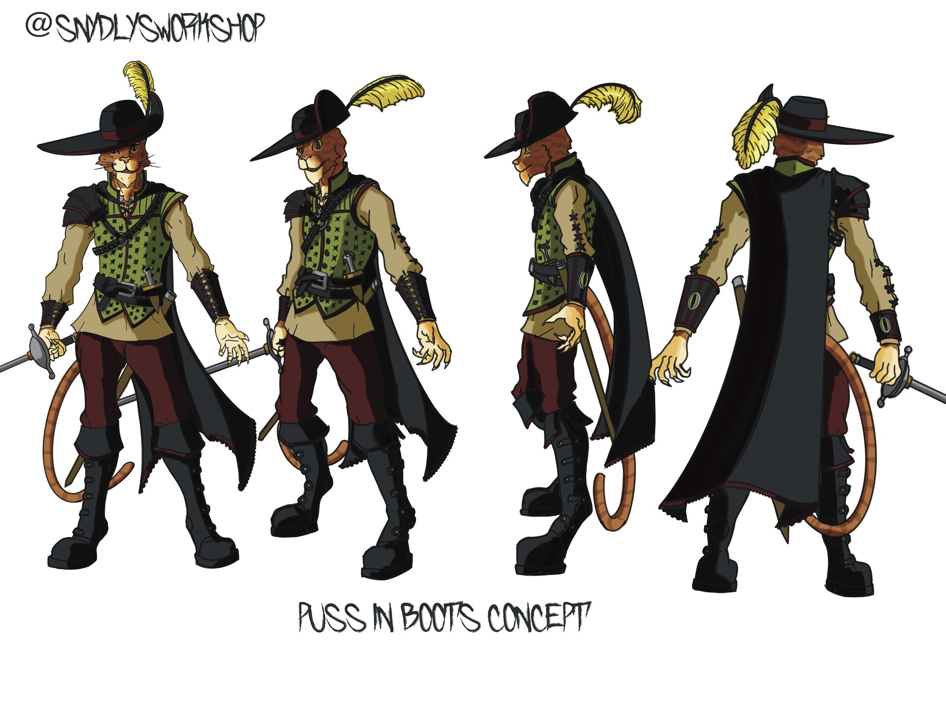 ArtStation - Mashup puss in dnd