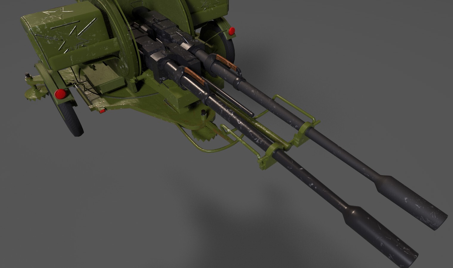 Mustapha Ibrahim | Anfal Productions - Soviet ZU 23-2 PBR 3D Model