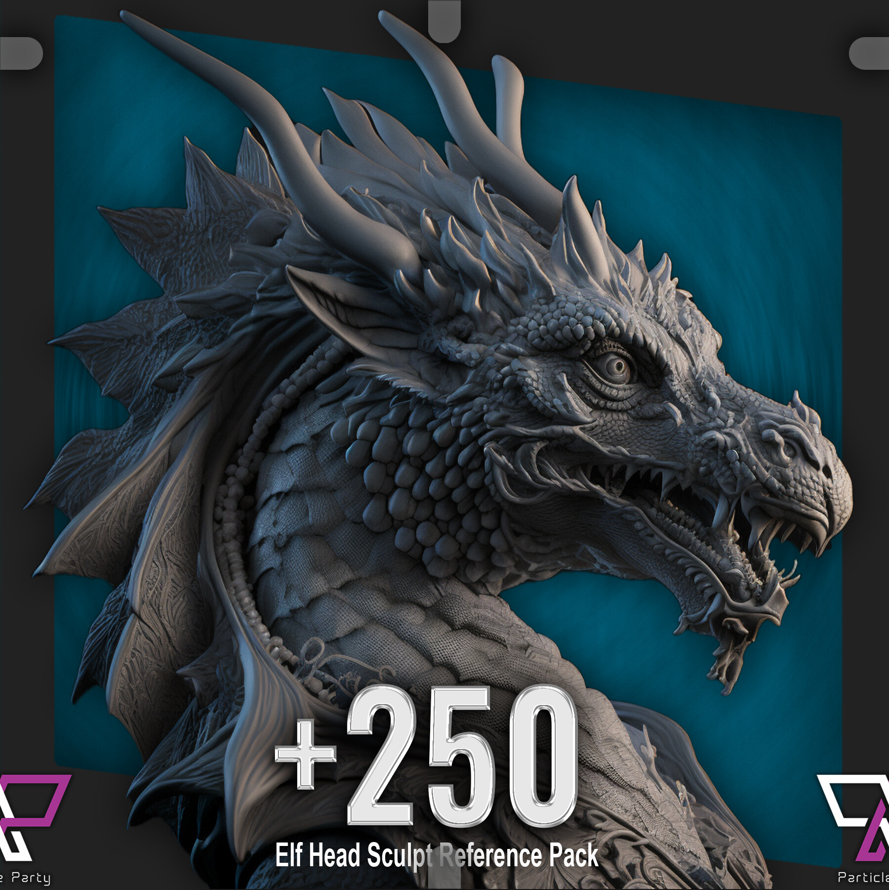 ArtStation - +250 Dragon Head Sculpt Reference Pack