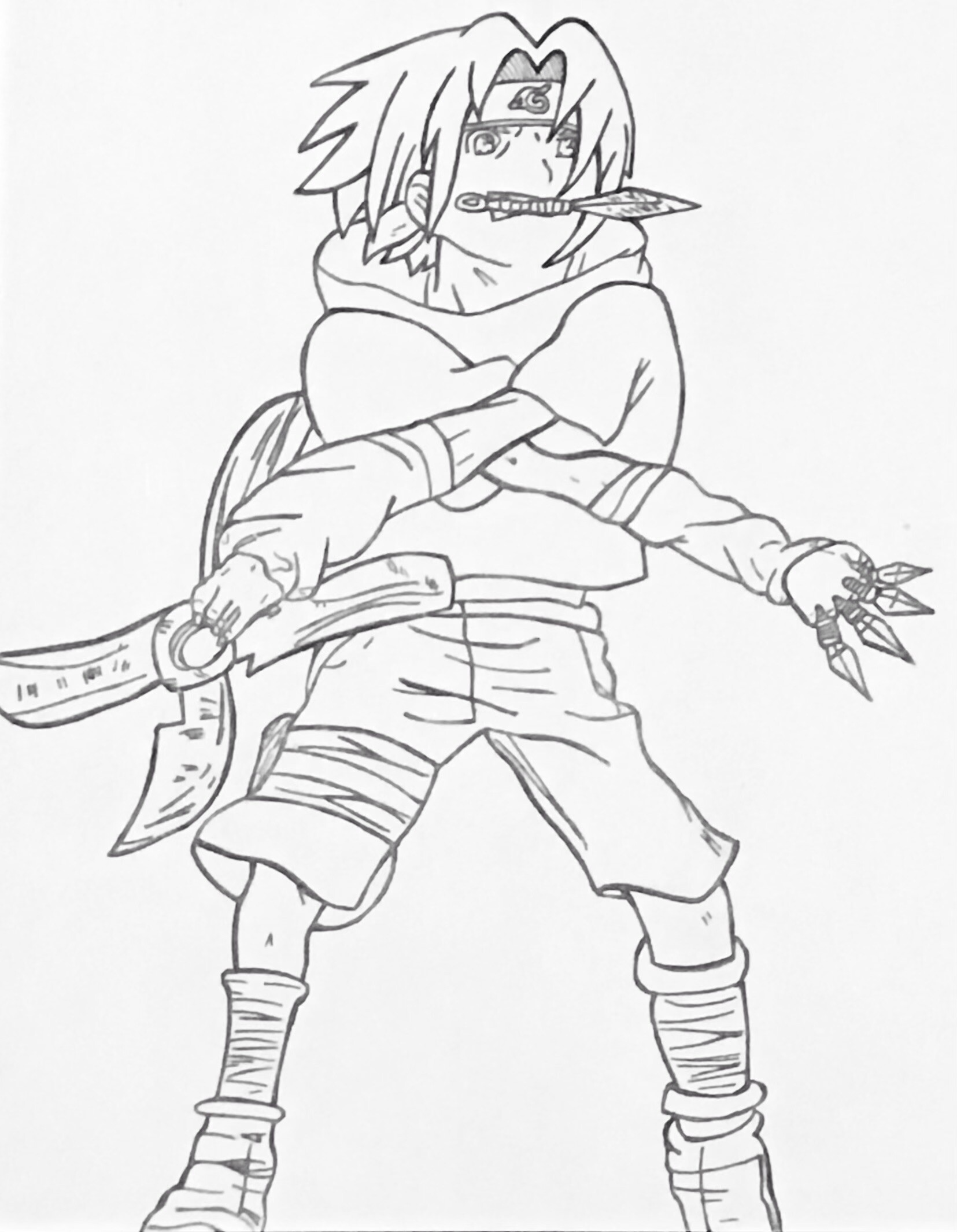 ArtStation - Sasuke with Shurikens