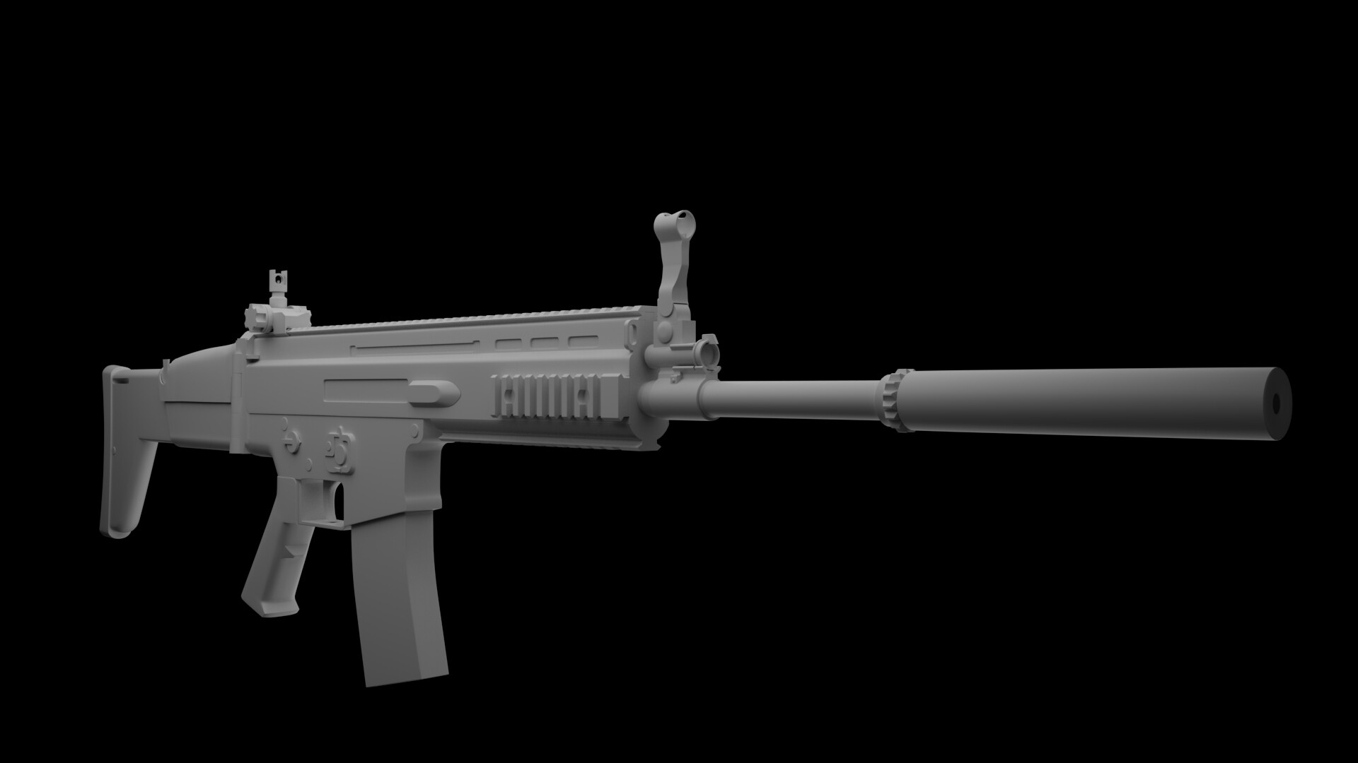 ArtStation - Scar Weapon - 3D Model (WIP)