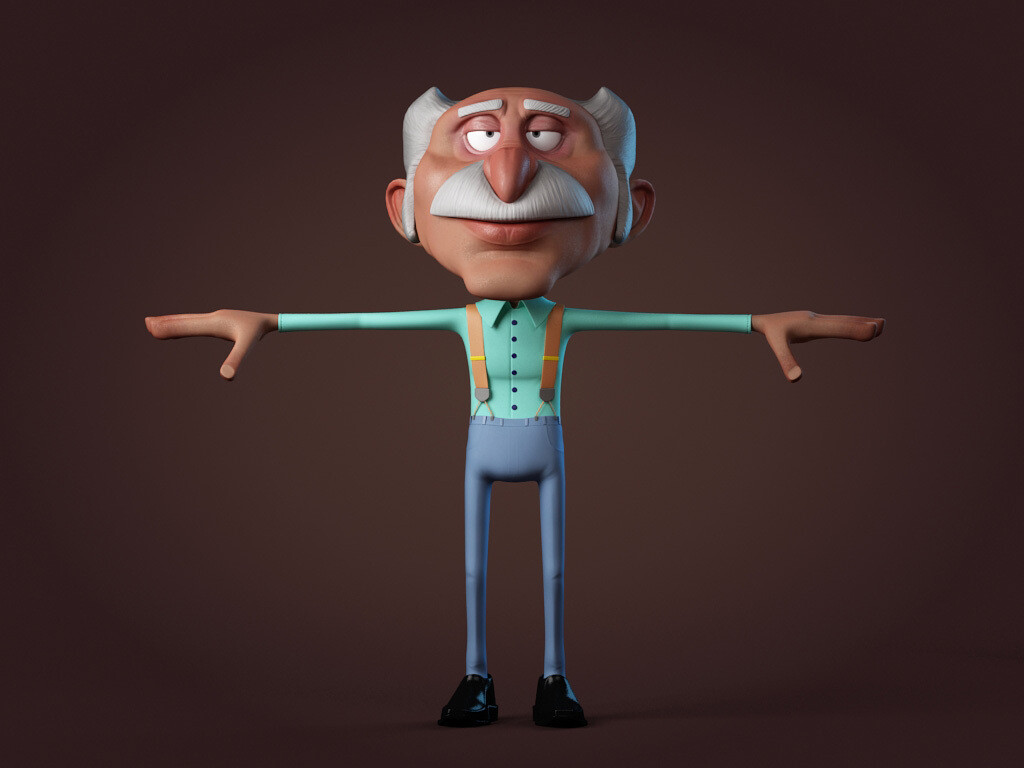 ArtStation - Old Man Model & Rig