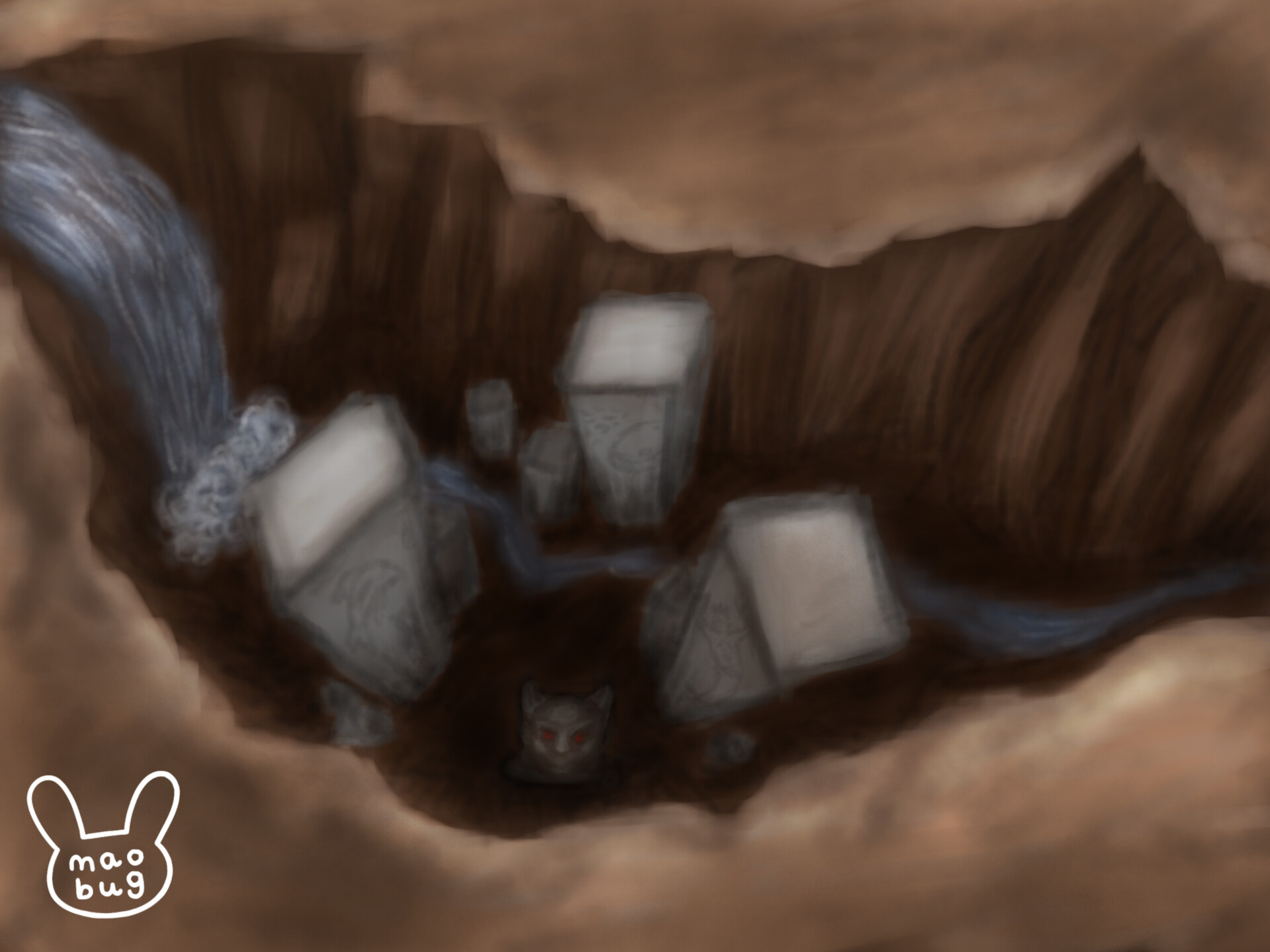 ArtStation - 3-Point Perspective Looking Down a Chasm