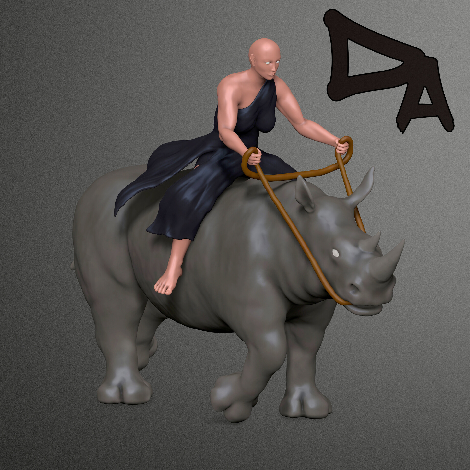 ArtStation - Female Rhino Rider