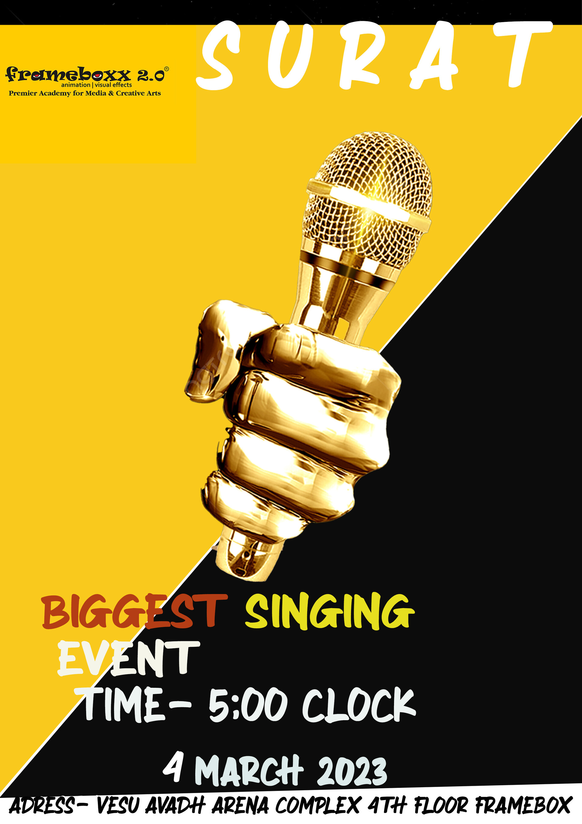 ArtStation - desing of biggest singing event surat