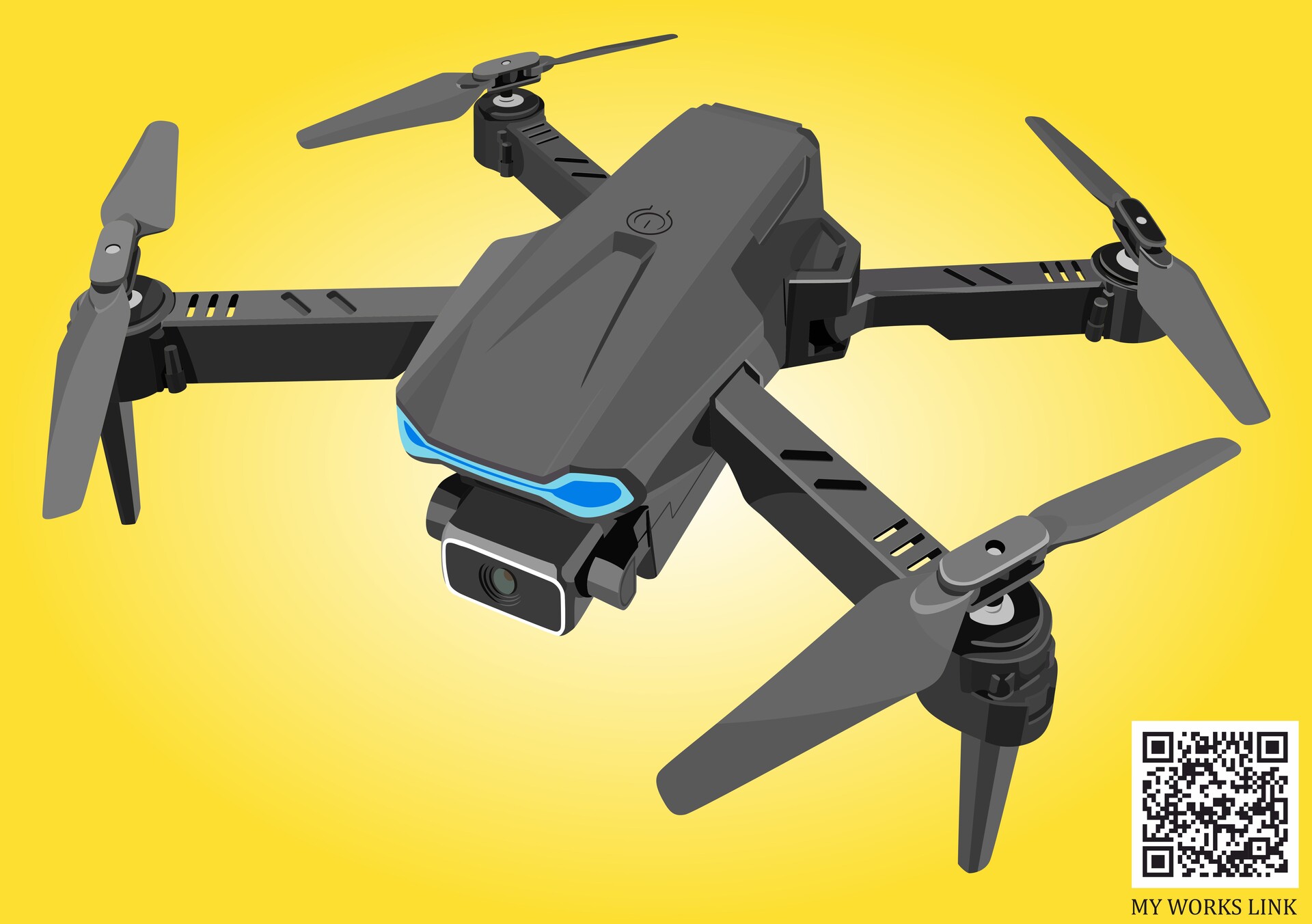 ArtStation - S89 RC Drone model Mesh fill effect