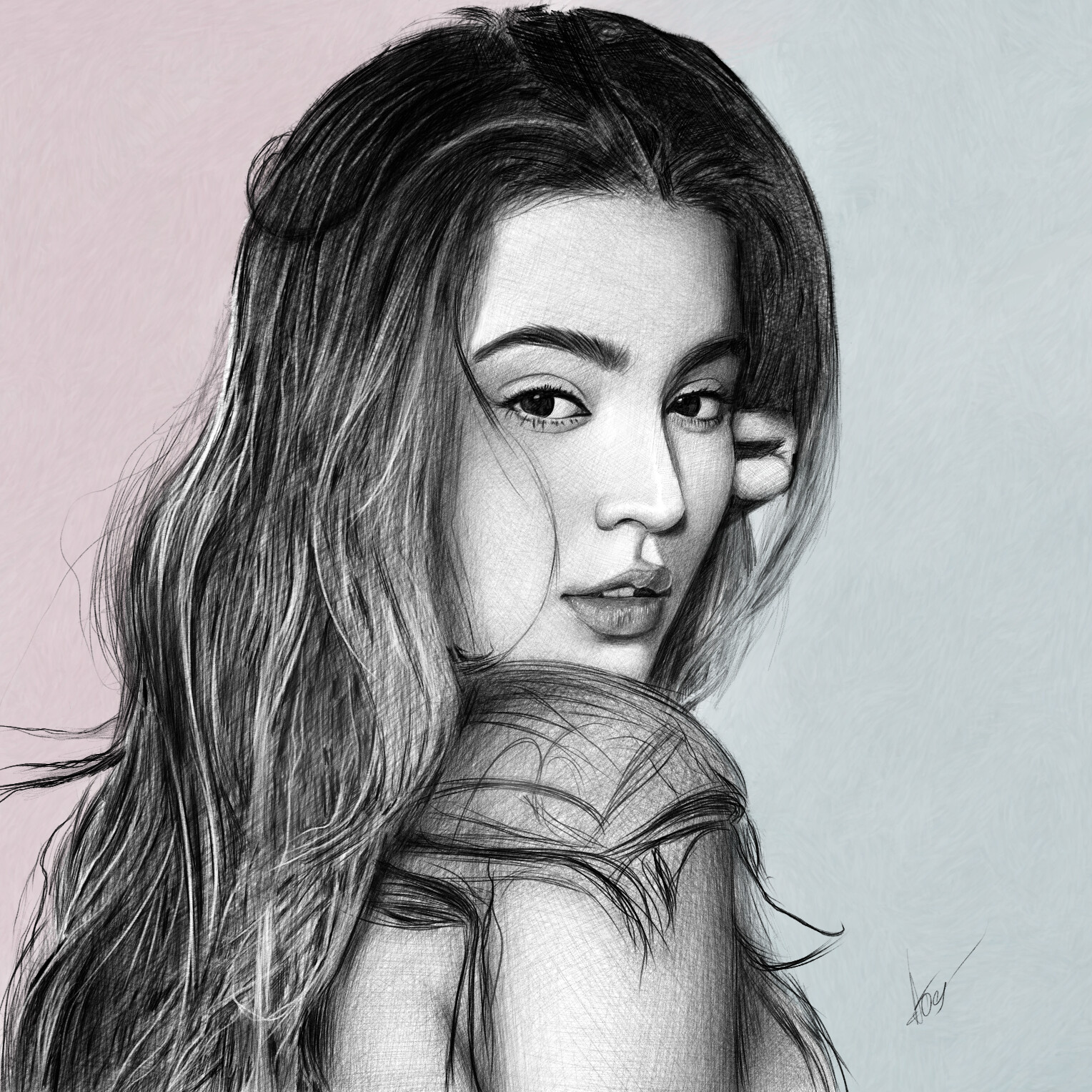 ArtStation - Sketch art for model Ariana Van X