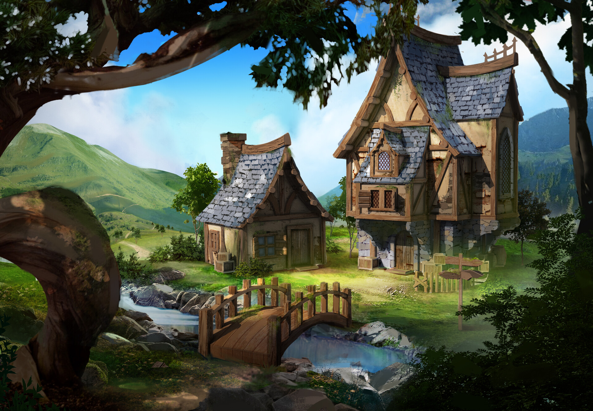 ArtStation - (Sketchup + Photoshop) Environment