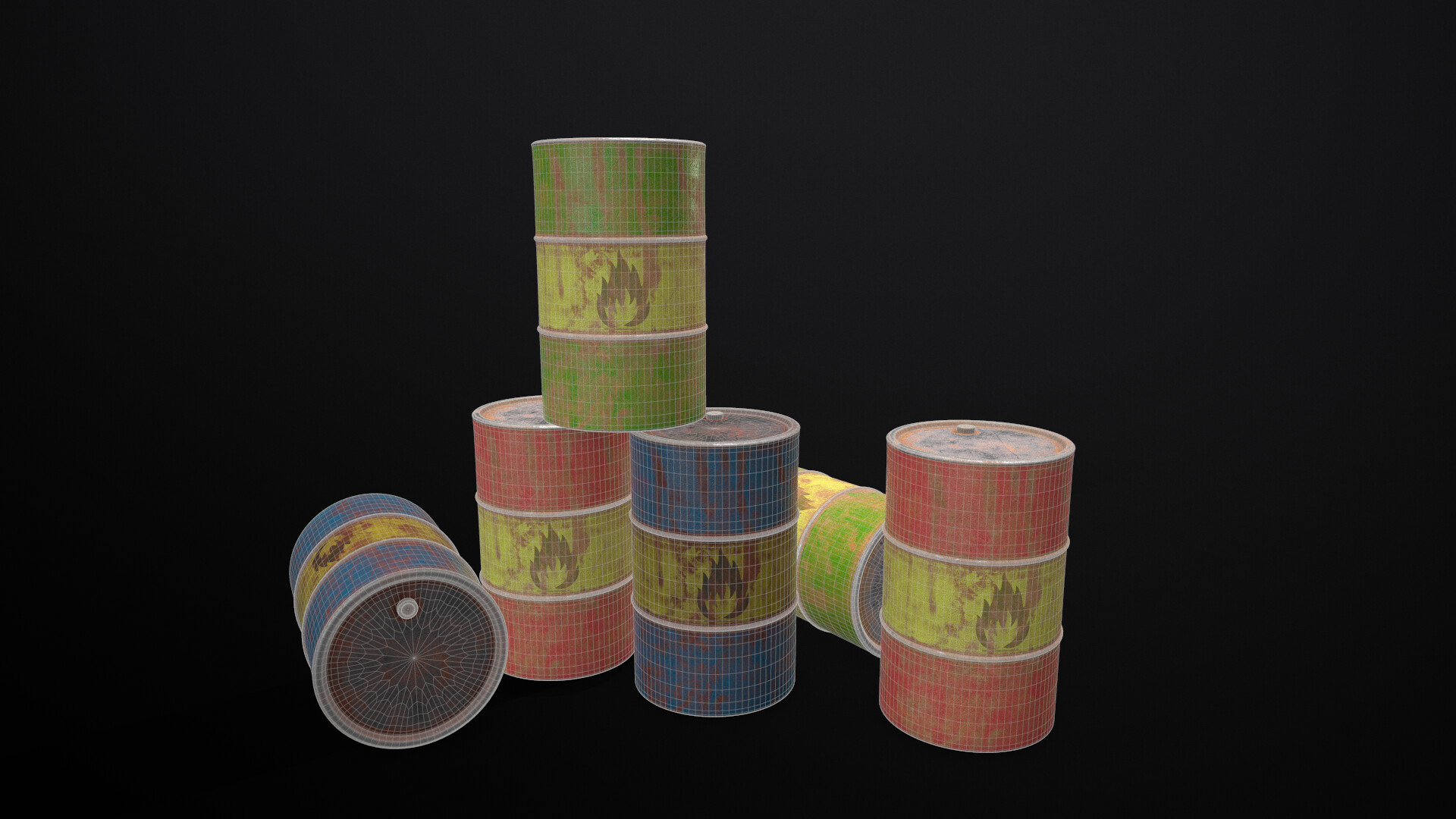 ArtStation - Oil_barrel / Game ready asset