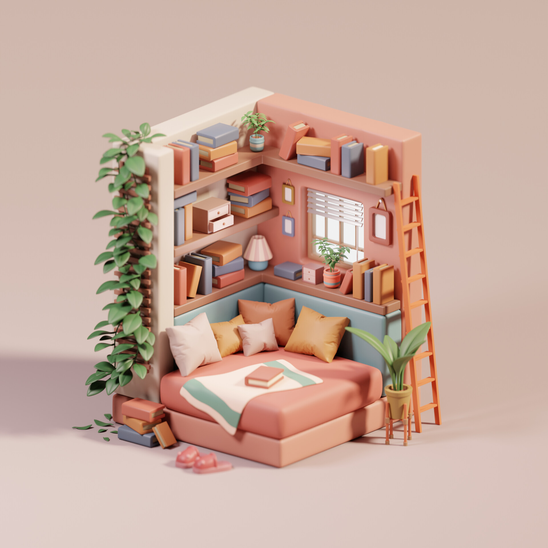 ArtStation - Reading corner