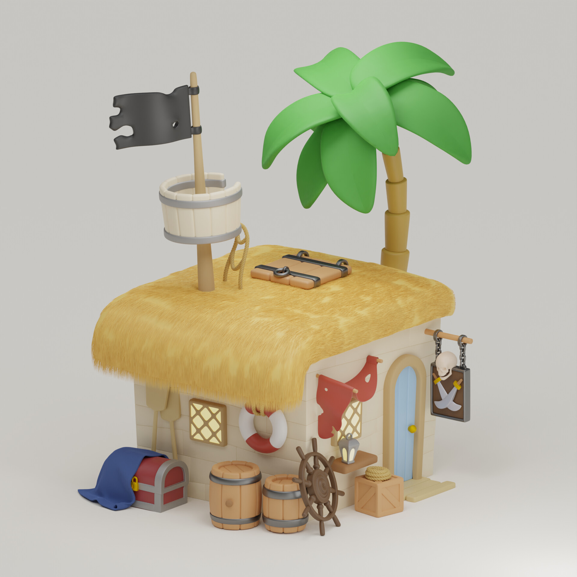 ArtStation - Stylized Pirate House