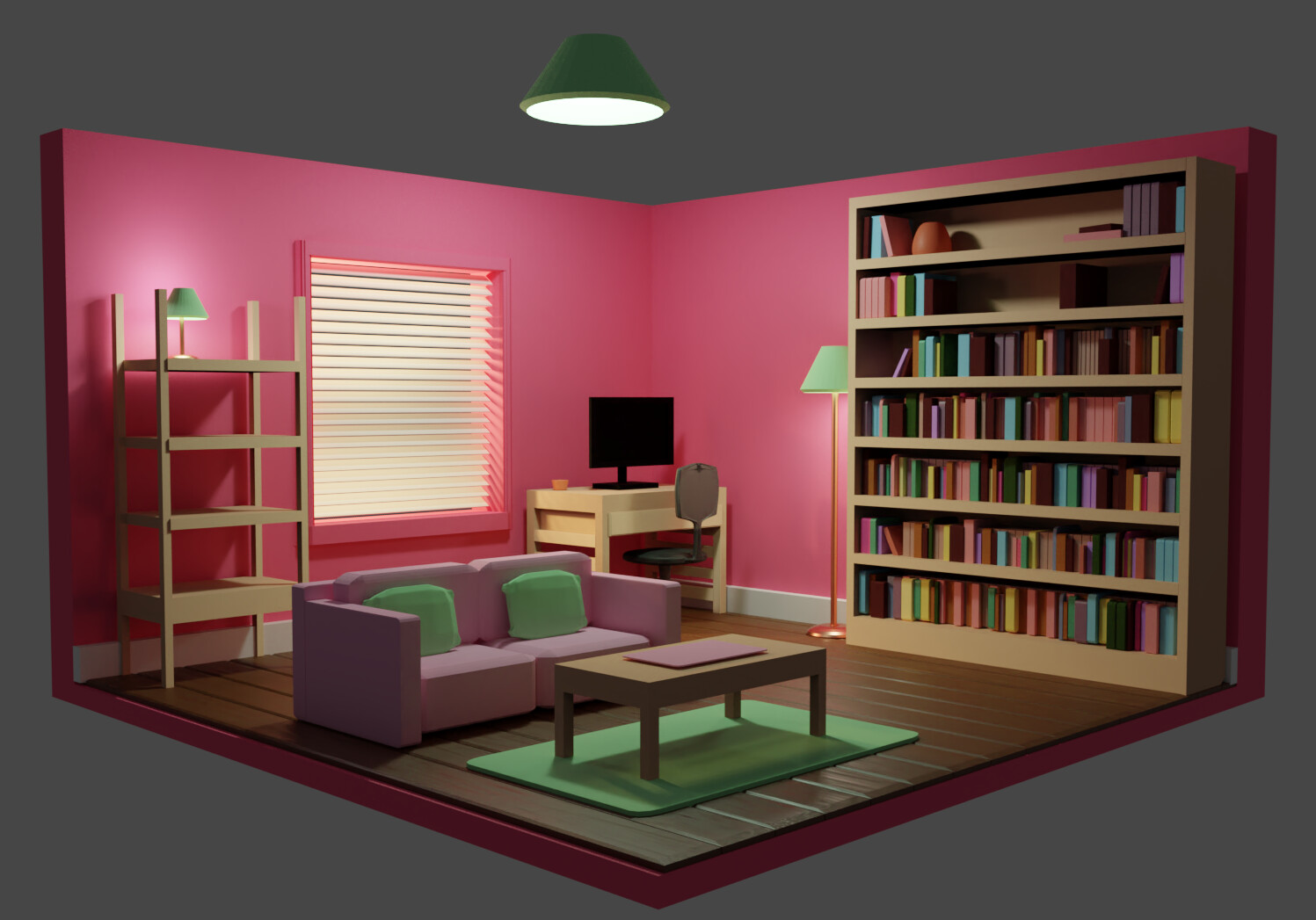 ArtStation - Living Room Blender Study