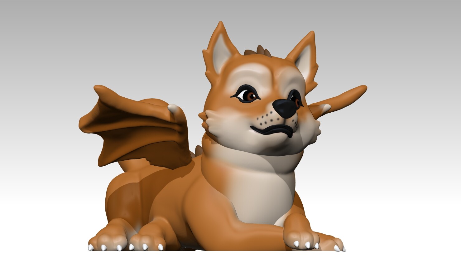 ArtStation - Shibu Inu Dragon Dog Stylized 3D print Model