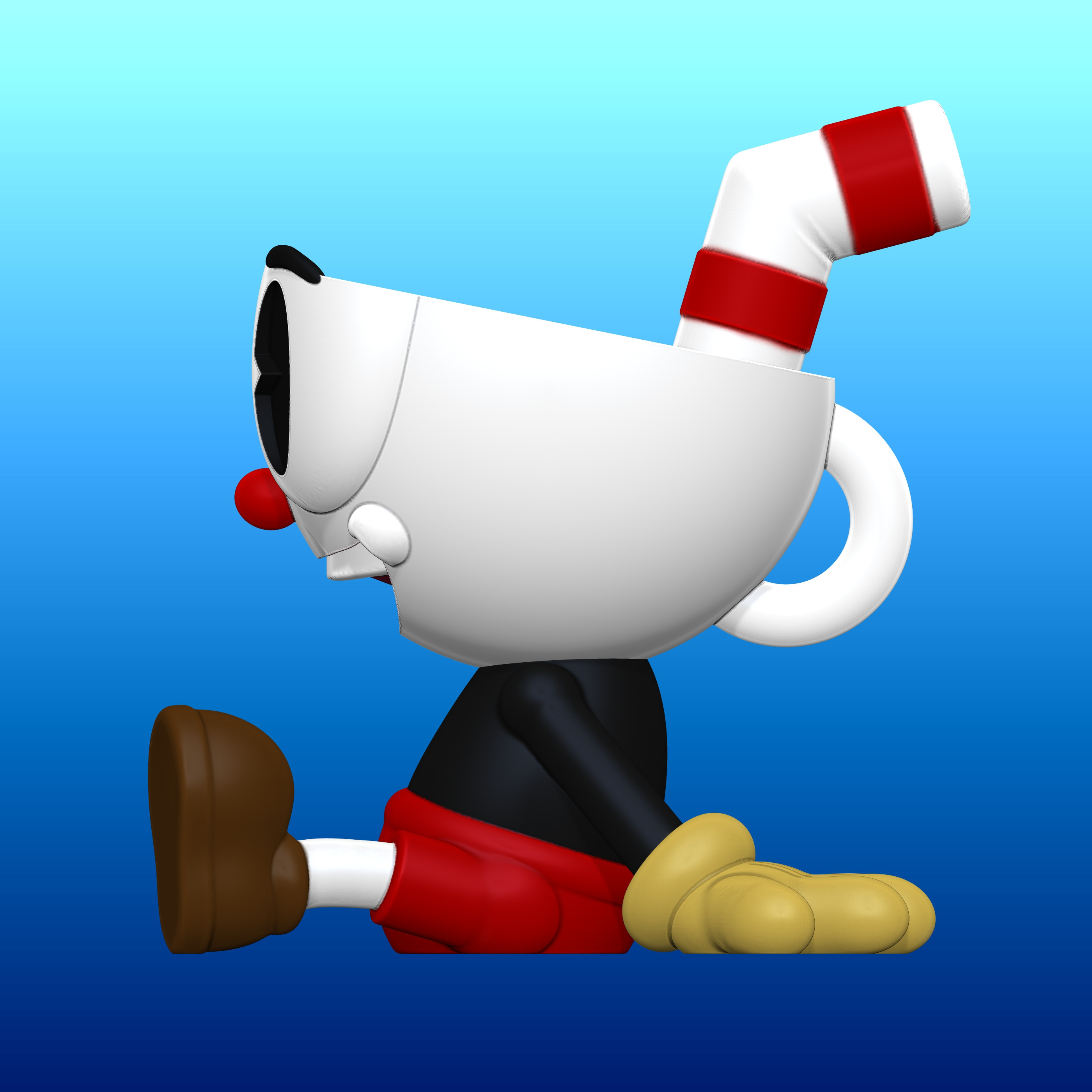 Chris Capone / CC Cre8tive - Cuphead 3D Print Model Color Render Fan ...