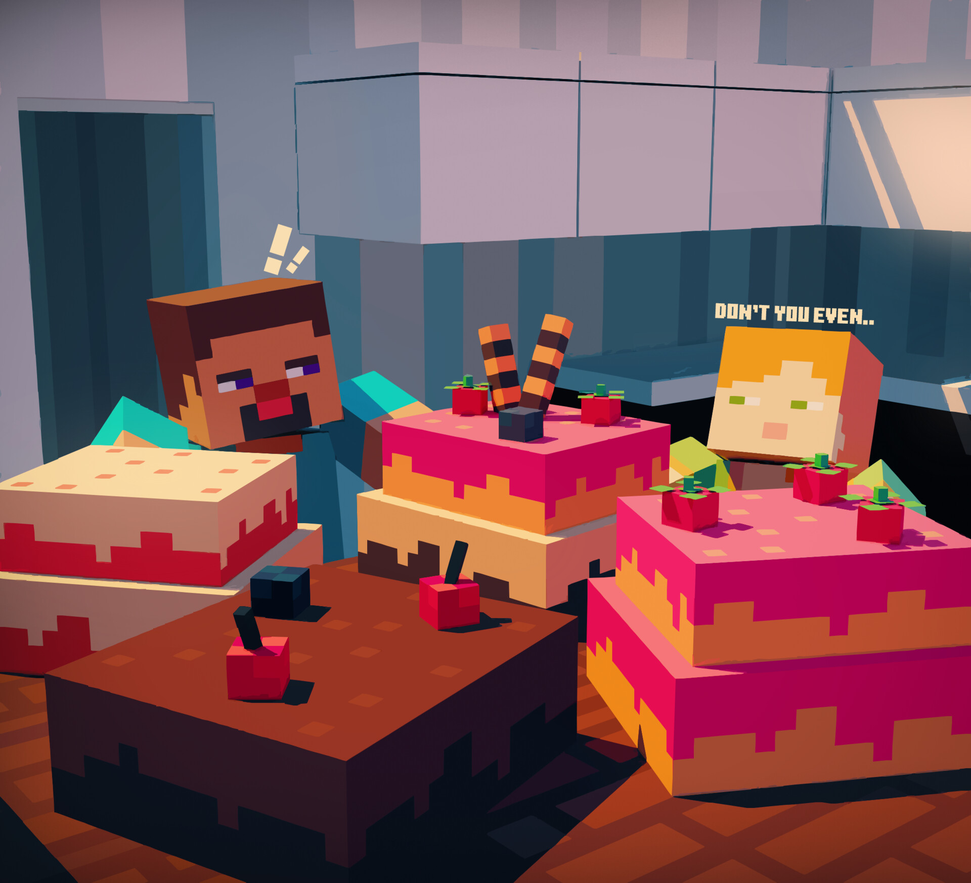 ArtStation - Cakes / Minecraft