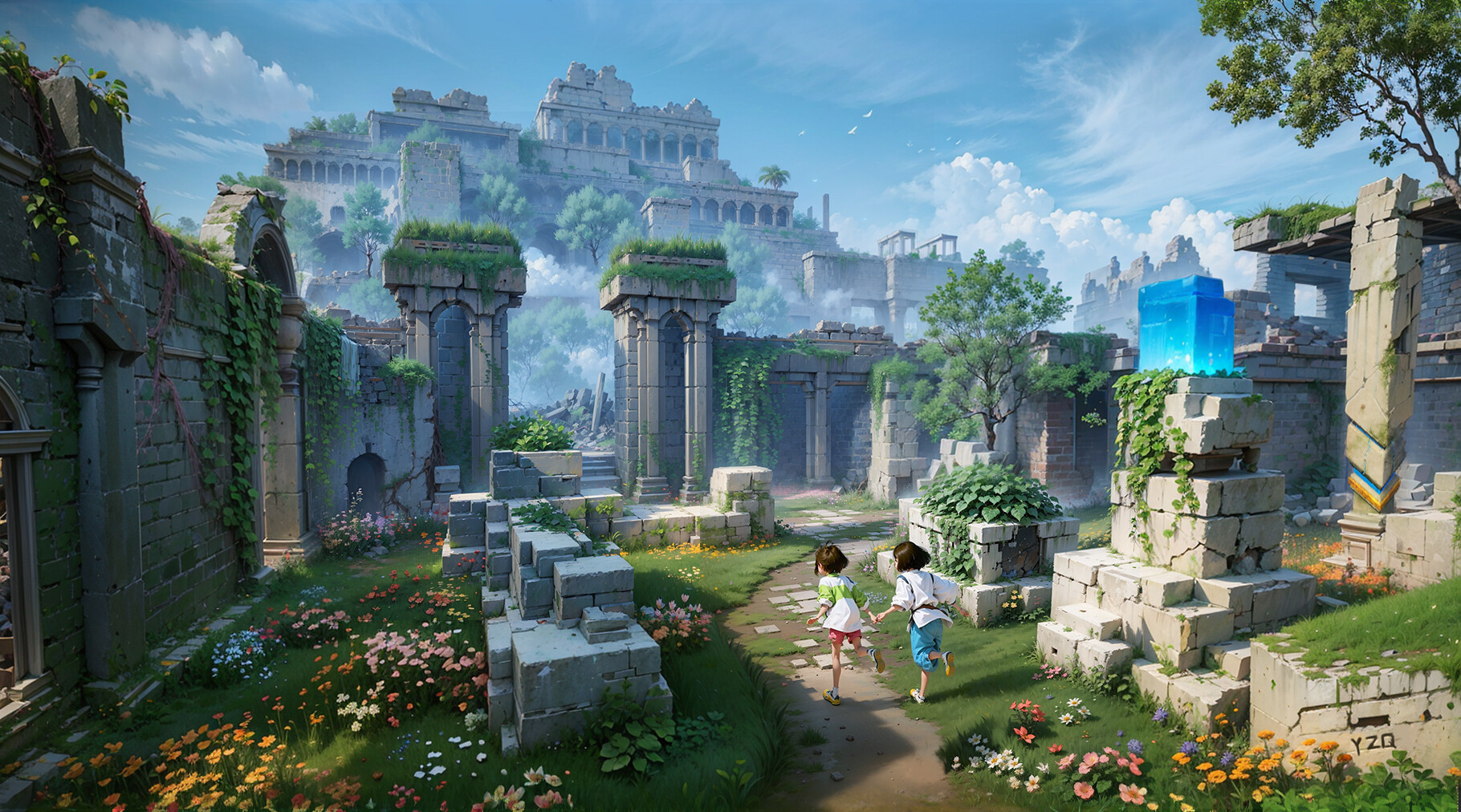 ArtStation - Mixed area of Sumerian architecture