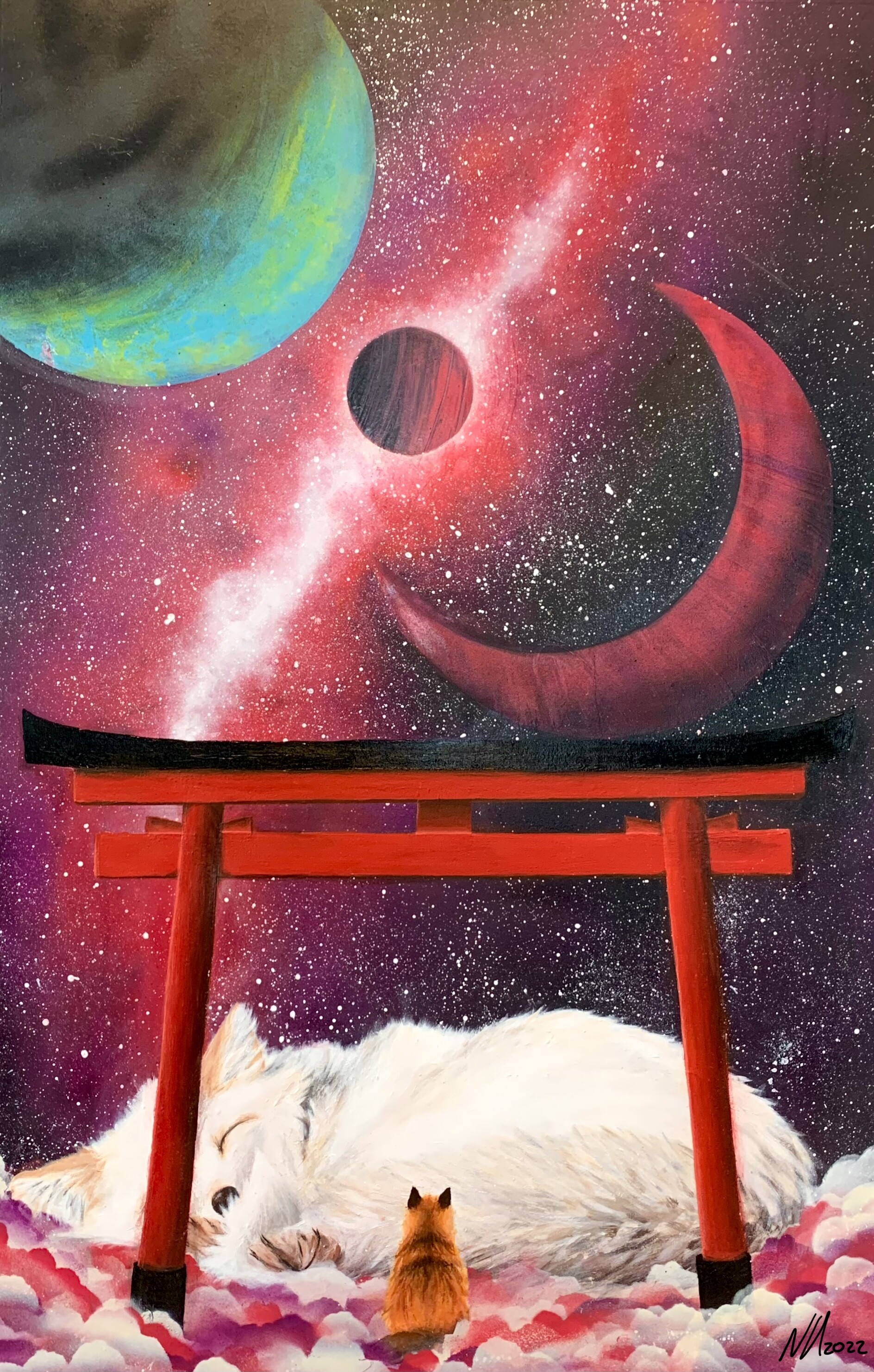 ArtStation - Surreal Fox Painting