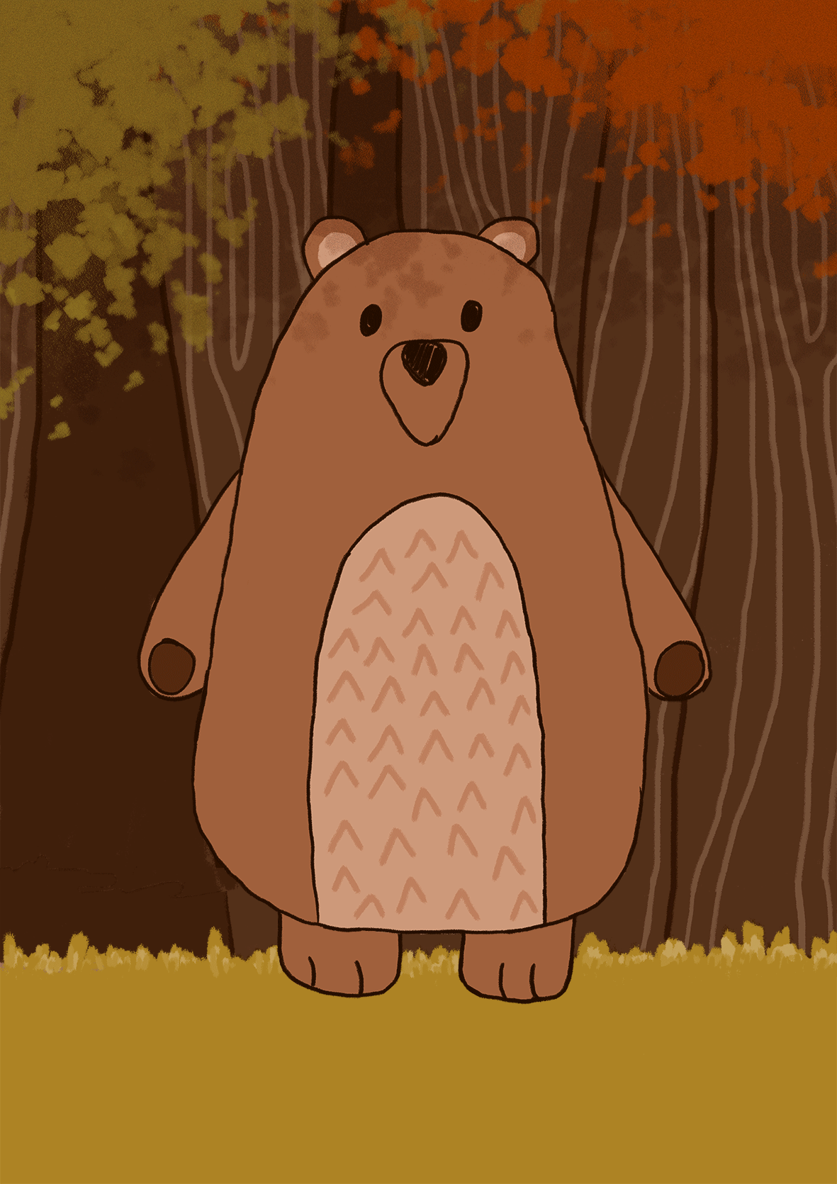 how to draw a jumping bear