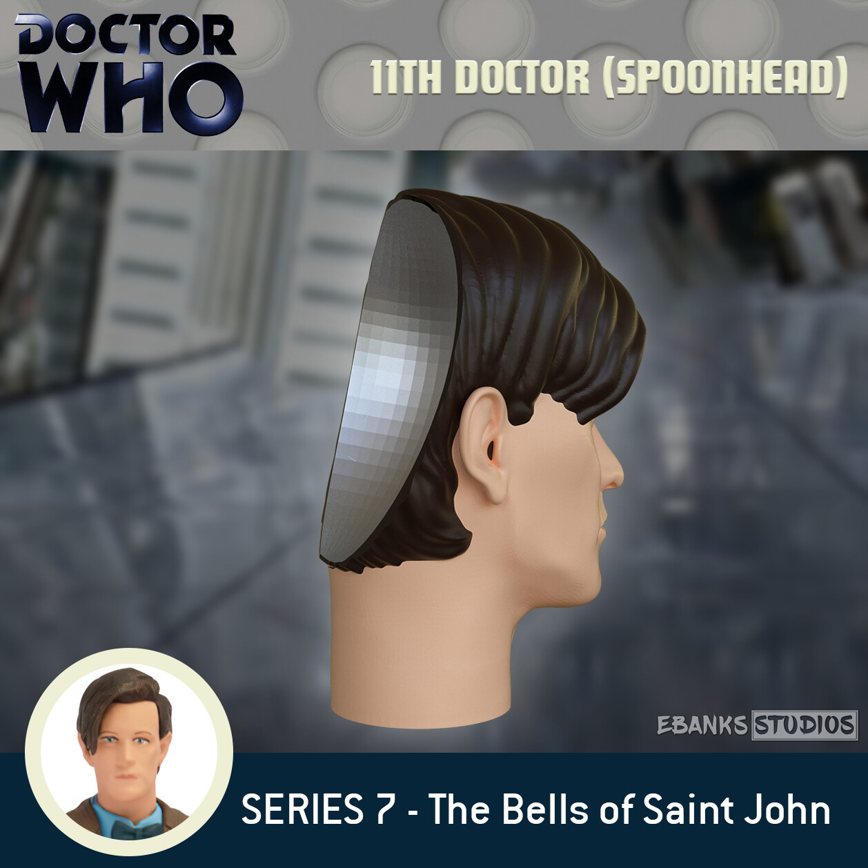 ArtStation - 11th Doctor (Spoonhead) Custom Doctor Who Figure Head