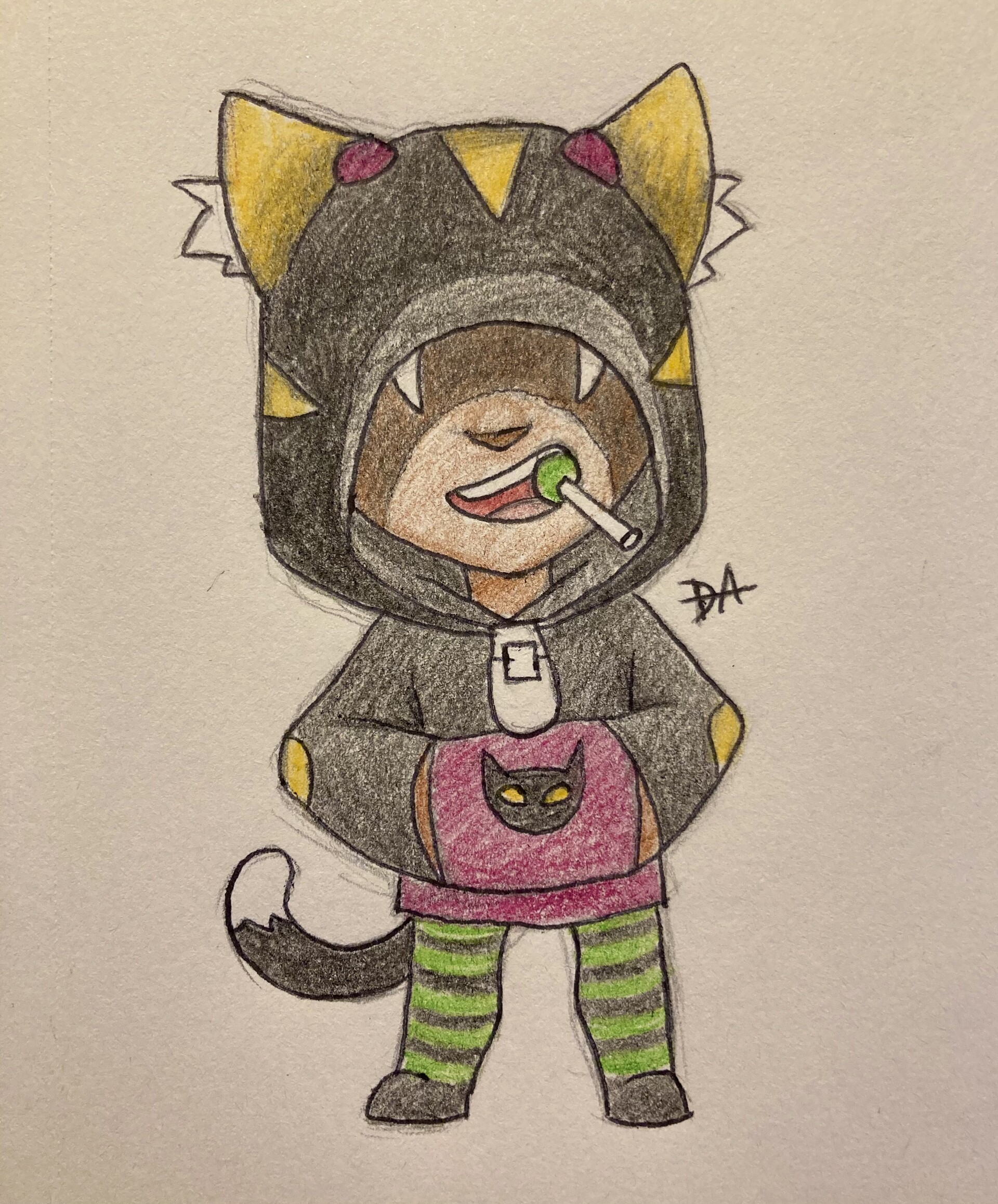 how to draw cat leon