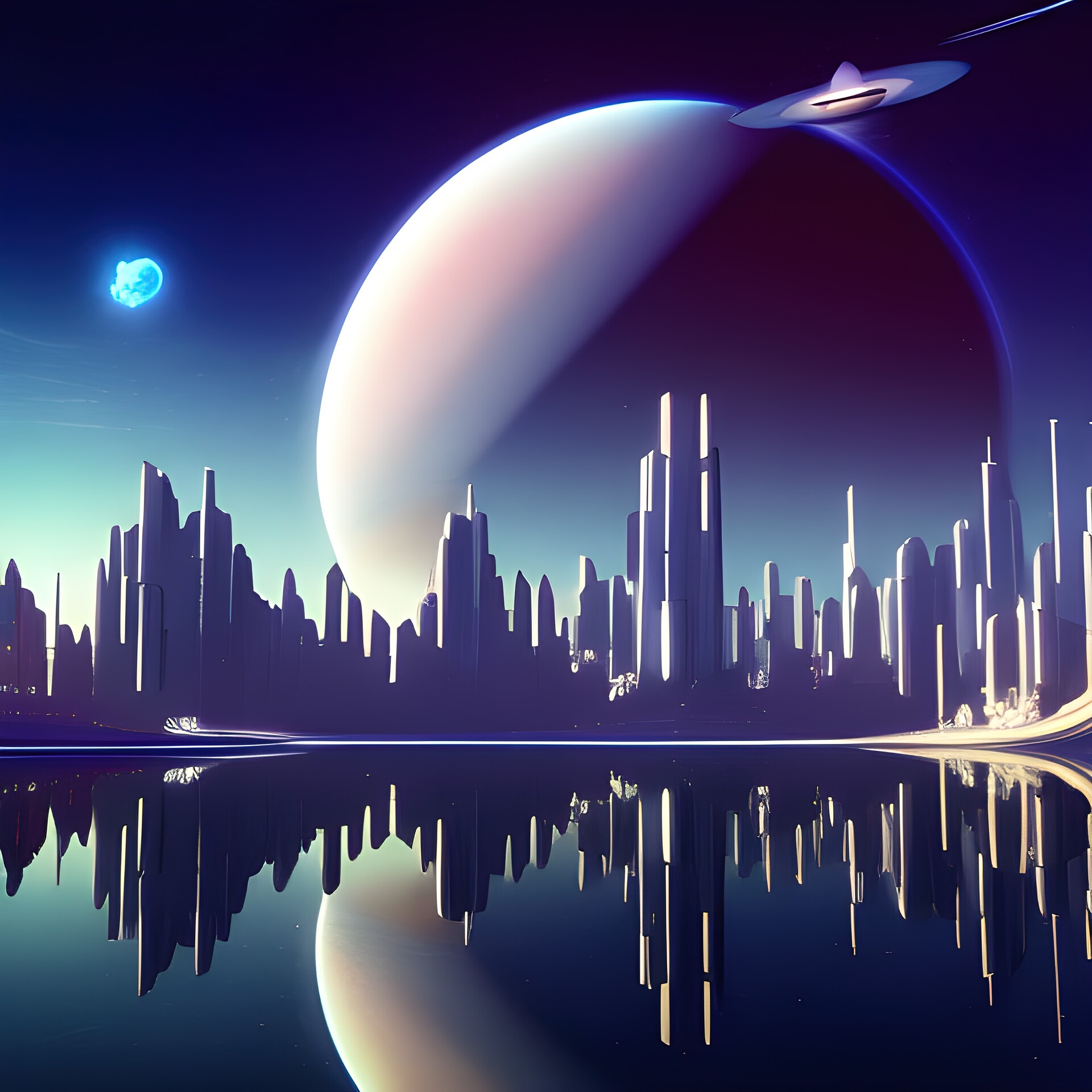 ArtStation - Futuristic city surreal scenery - generative ai