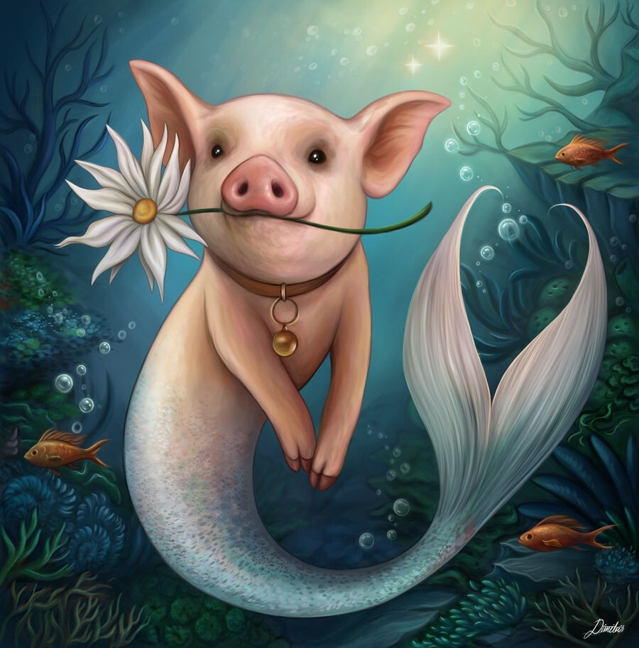 ArtStation - Little Mer-piglet