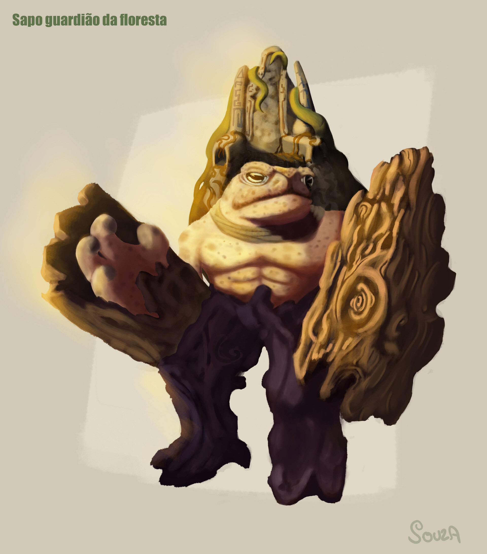 ArtStation - protective frog - illustration