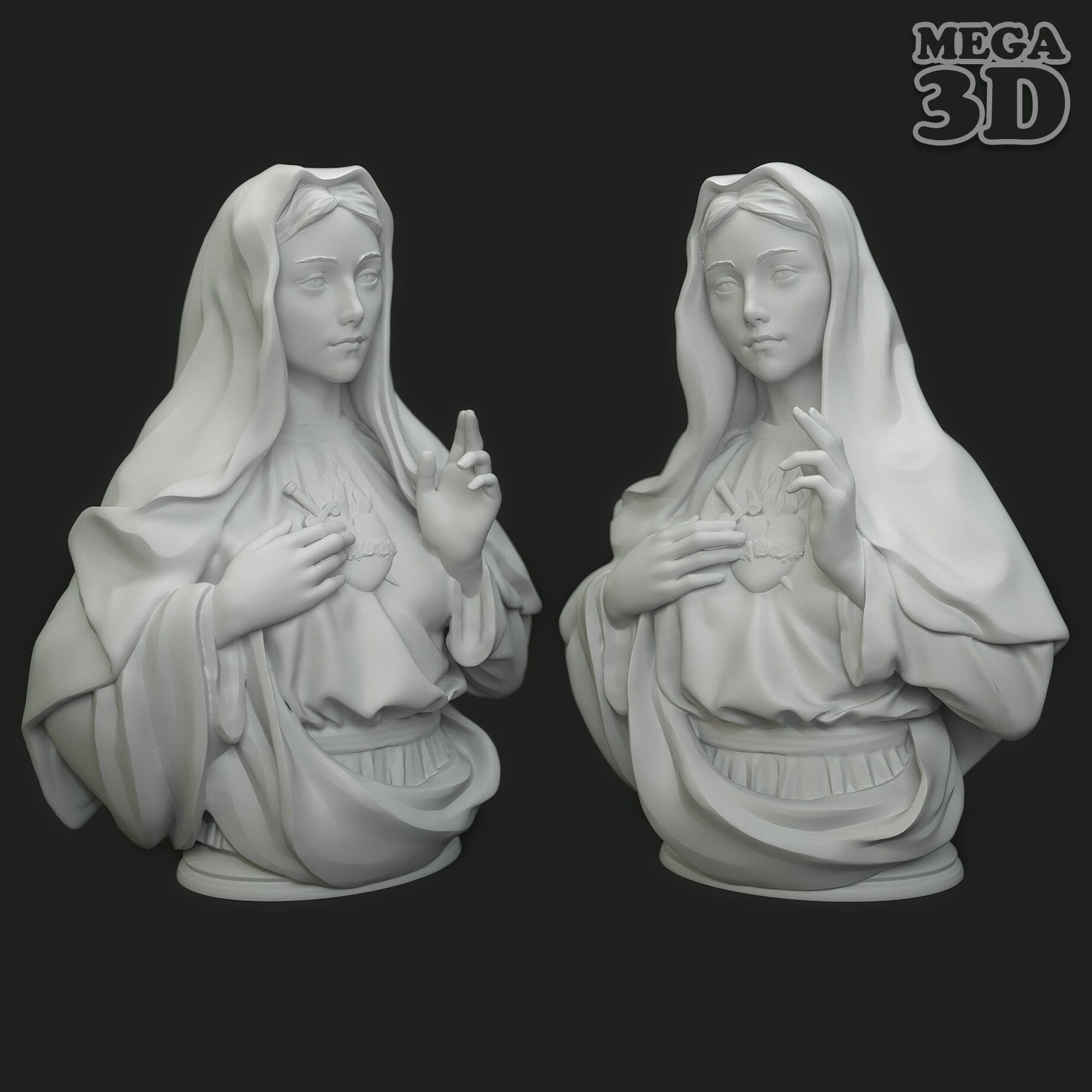 ArtStation - Immaculate Heart of Mary 3D print model