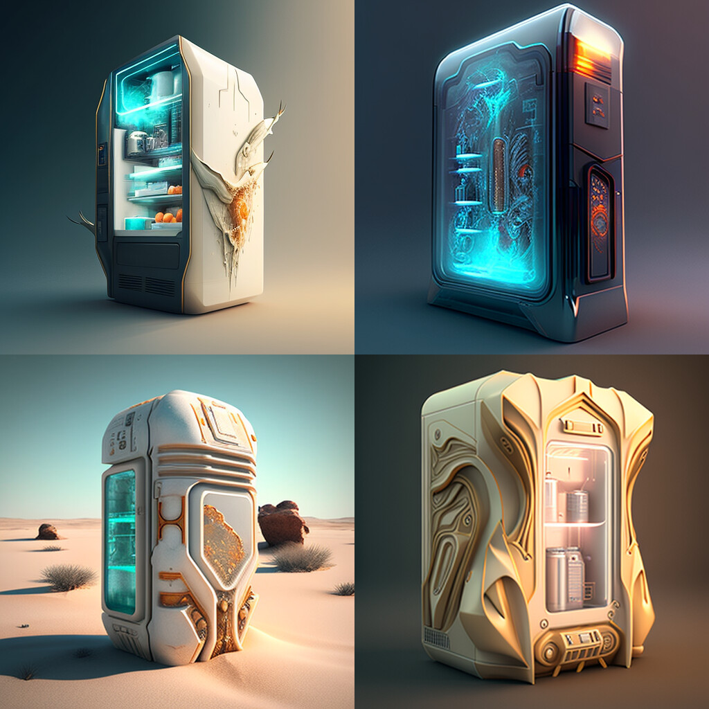 ArtStation - Futuristic fridge