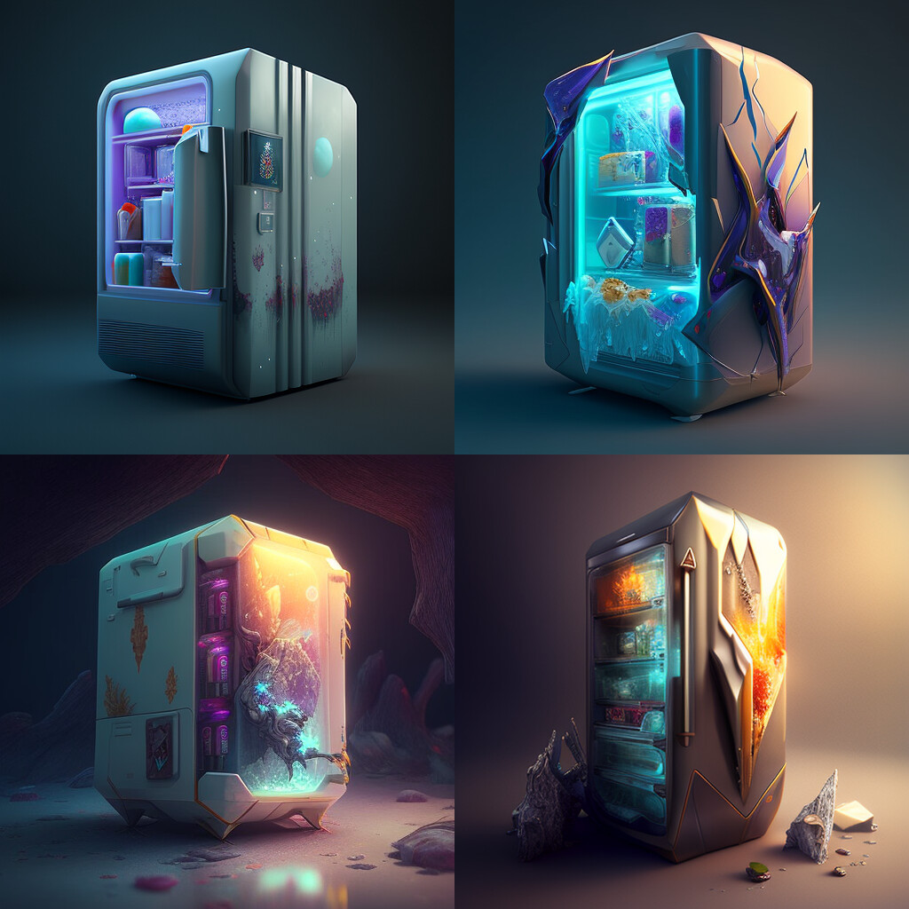 ArtStation - Futuristic fridge
