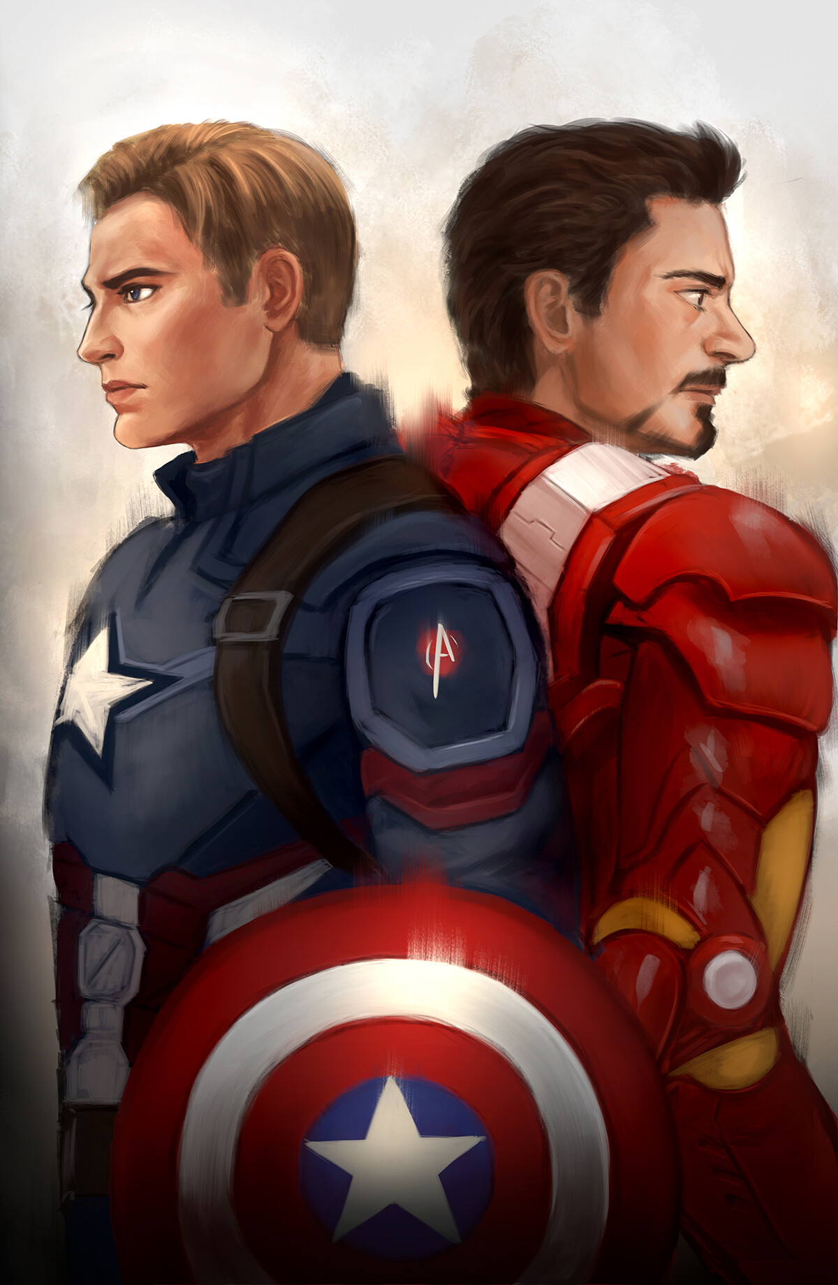 ArtStation - Captain America and Iron Man