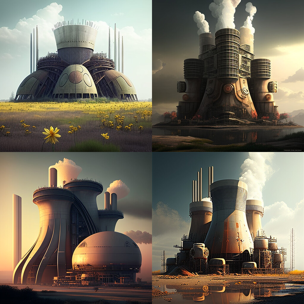 ArtStation - Futuristic nuclear power plant