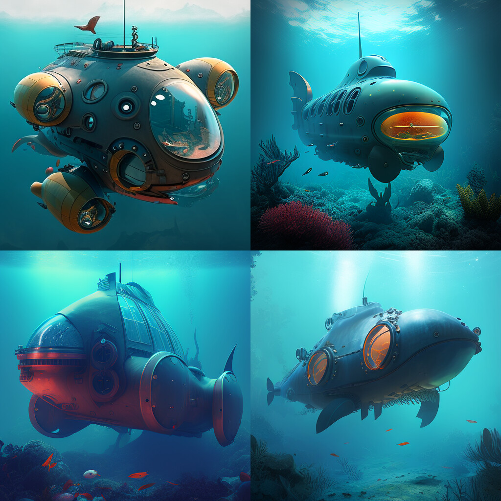 ArtStation - Futuristic submarine