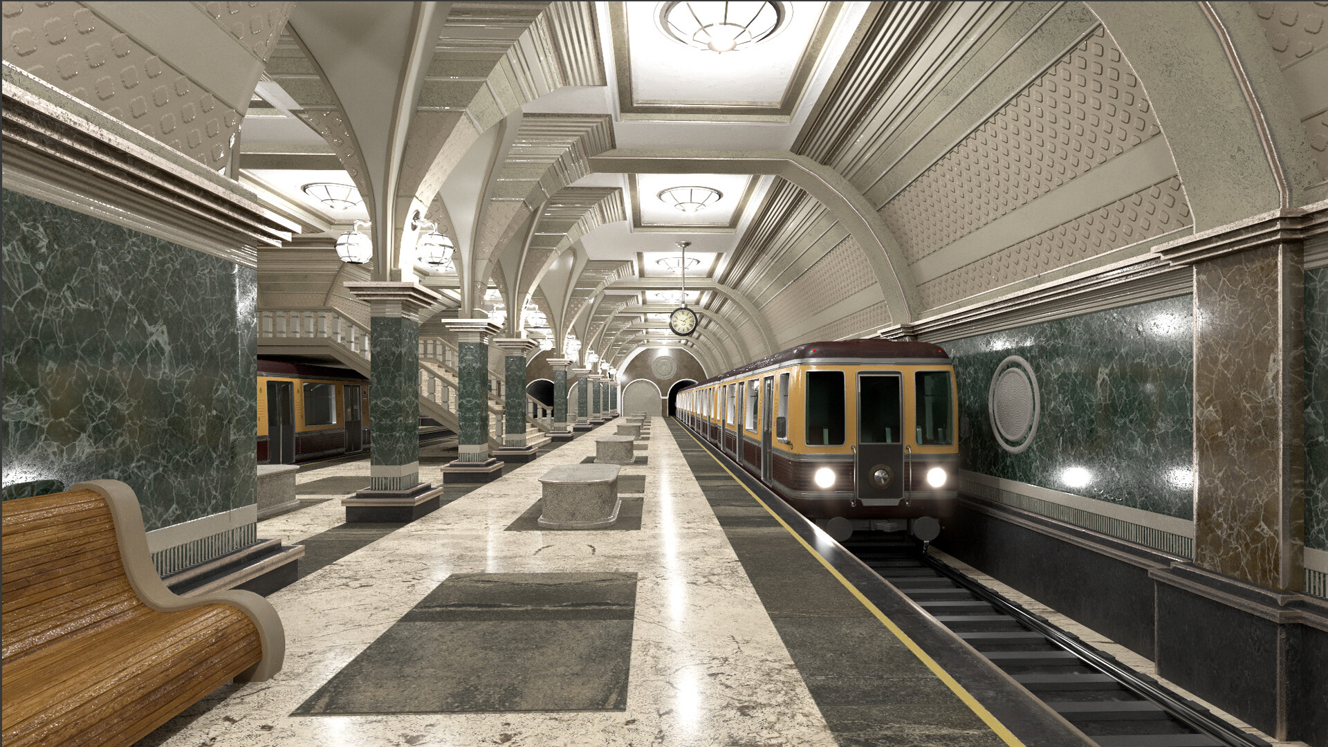 ArtStation - Subway station lowpoly model