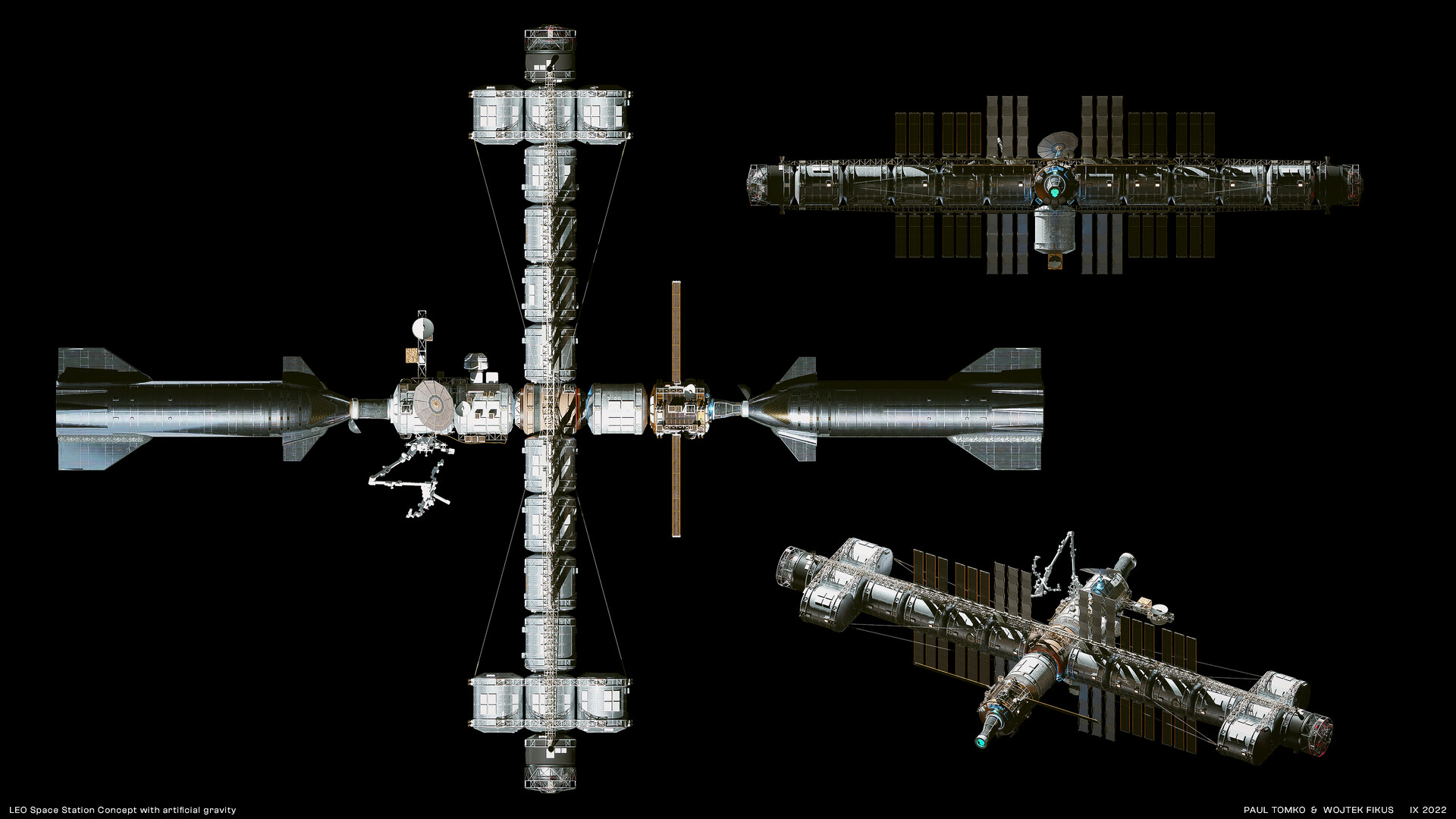 rotating space station concept