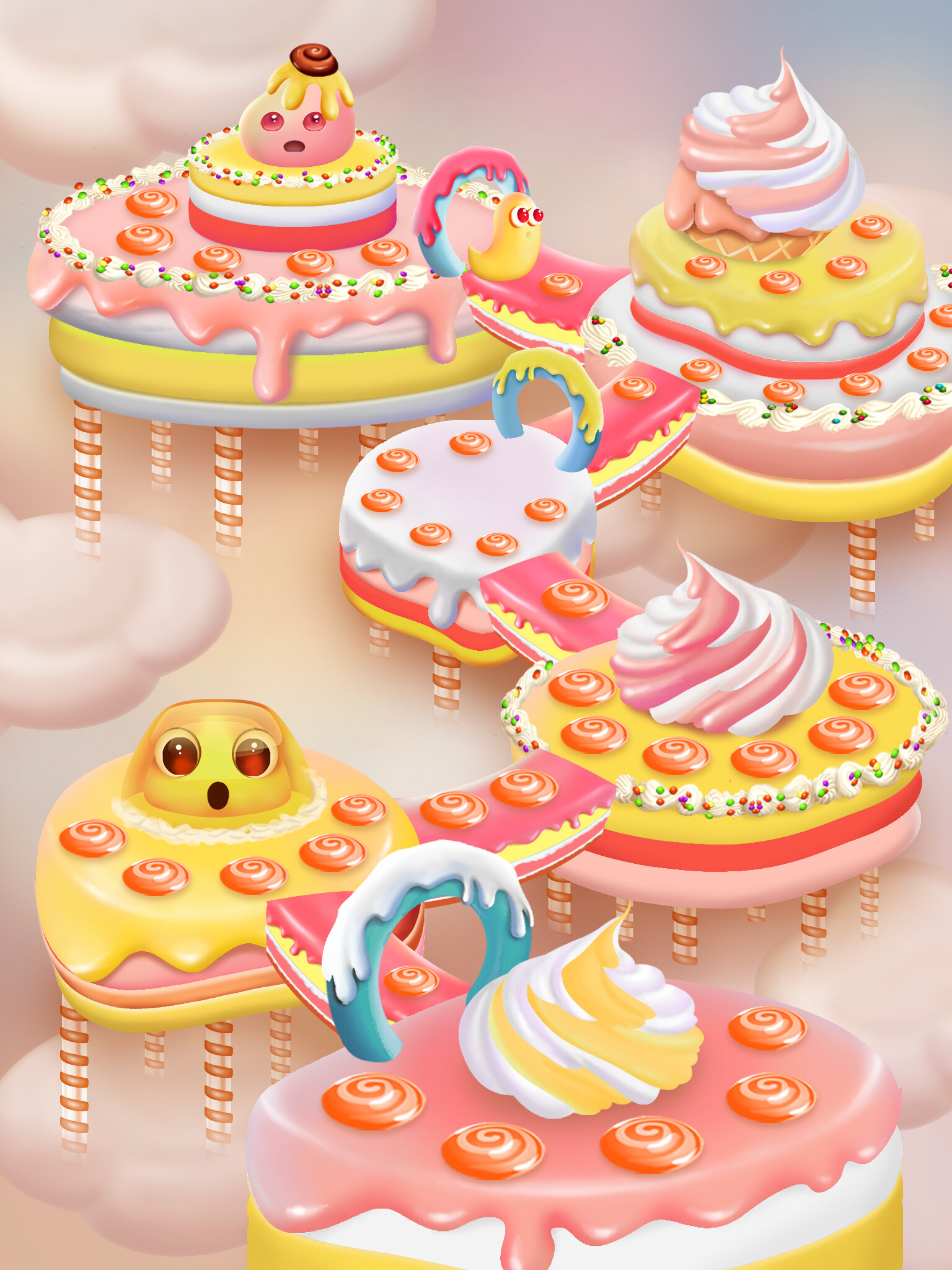 ArtStation - Candy City Level Selection