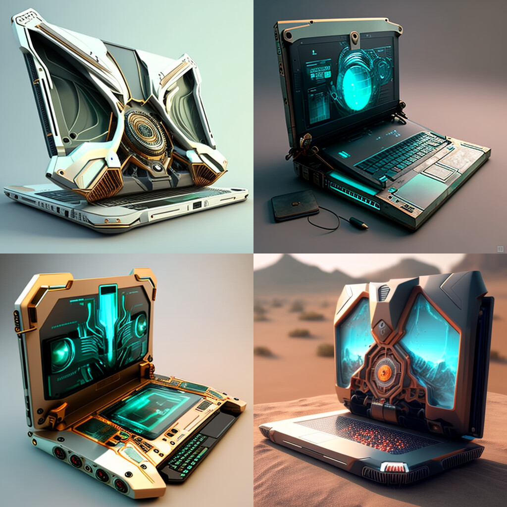 ArtStation - Futuristic laptop