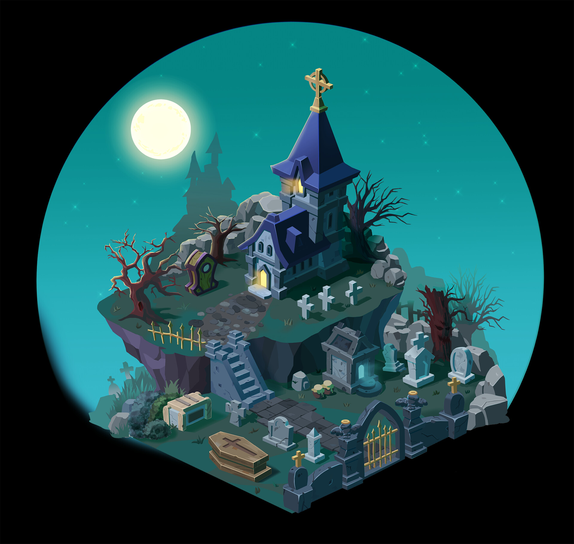 NOIRE COCO - a late-night cemetery and church